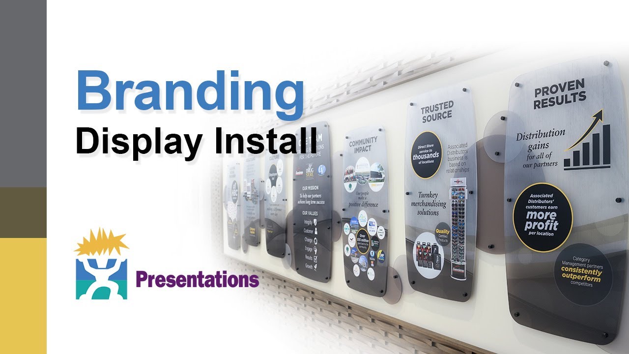 Branding Lobby Display Wall Install - YouTube
