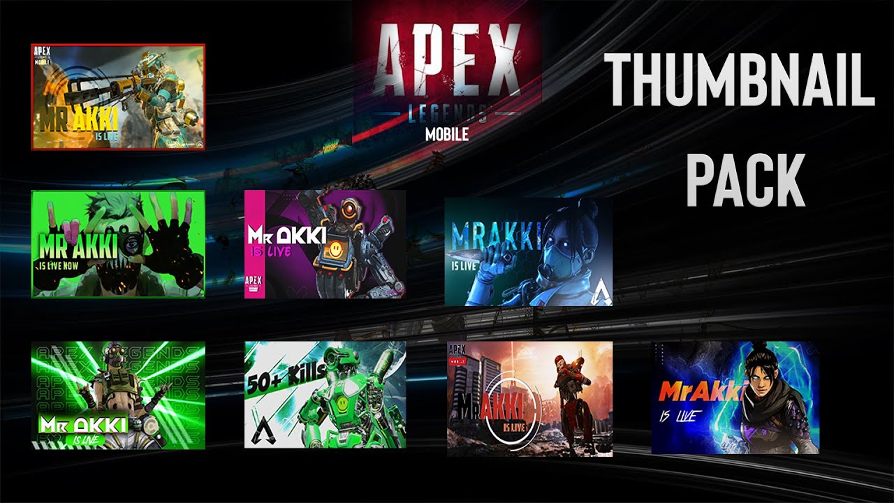 *New* Apex legends mobile Thumbnail Pack download free PSD file ...