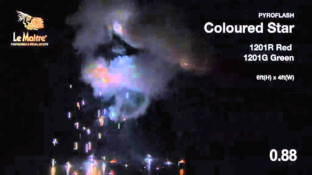 1201R 1201G - Pyroflash - Coloured Star Red & Green - YouTube