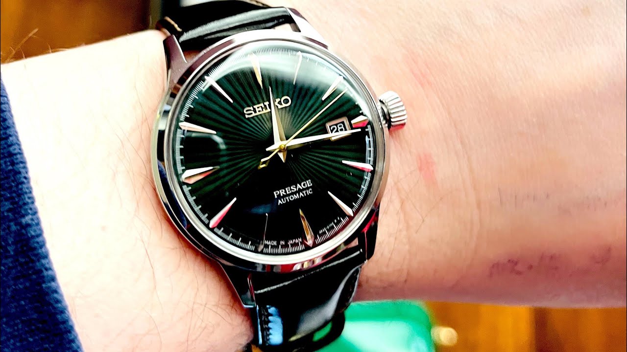 SRPD37J1 Seiko Presage Mockingbird Cocktail watch unboxing - green dial ...