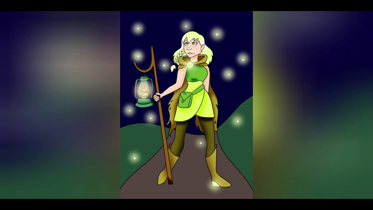 Firefly girl speed art - YouTube