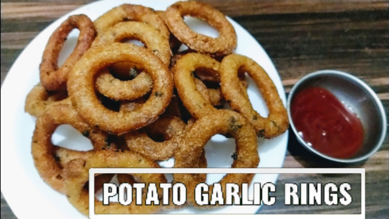 Potato garlic rings recipe // a super tasty and easy evening snack. You ...