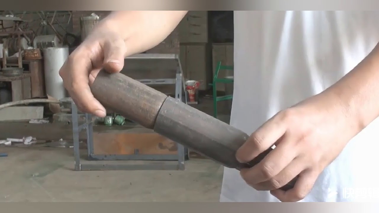 Steel pipe hose pressing machine - YouTube