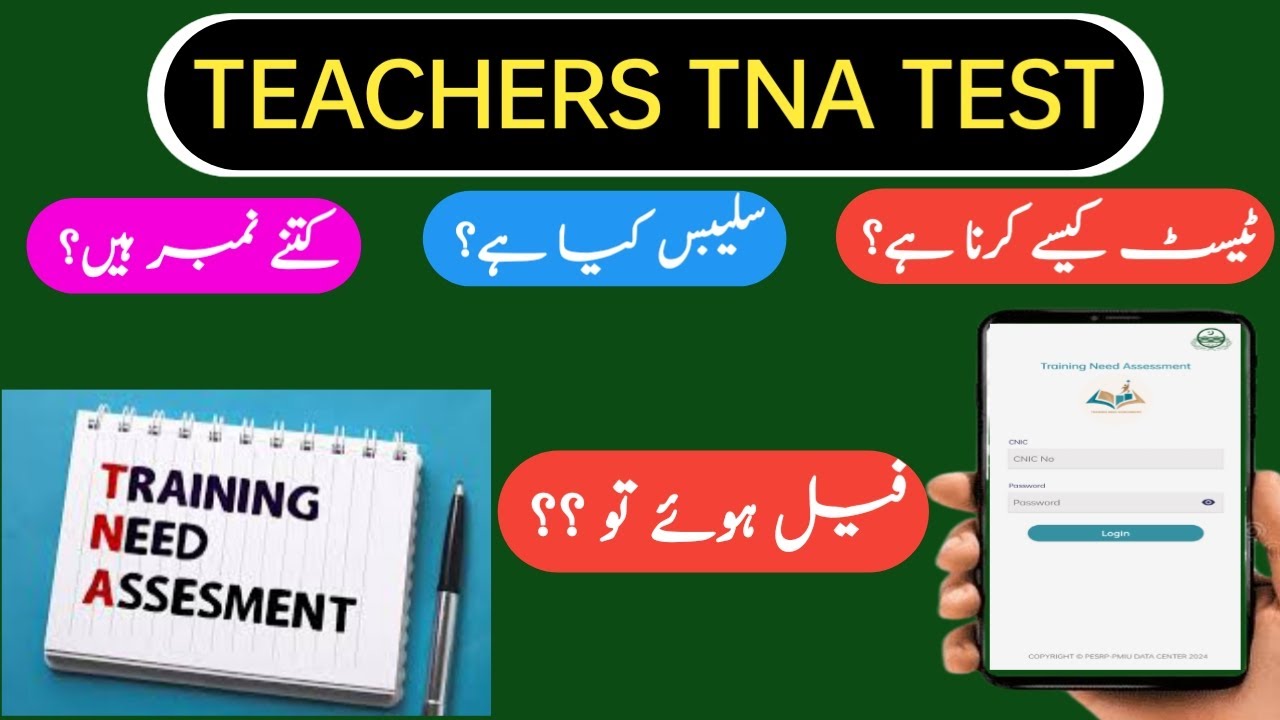 TNA Test | Teachers Training Test | Pass or Fail | How to Solve Test ...