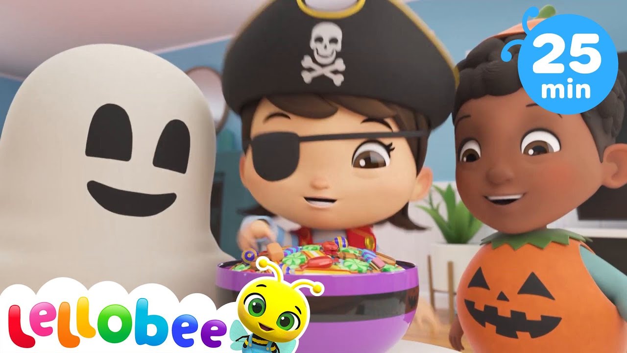 Halloween Wheels on the Bus | Lellobee | Kids Songs | Spooky Halloween ...