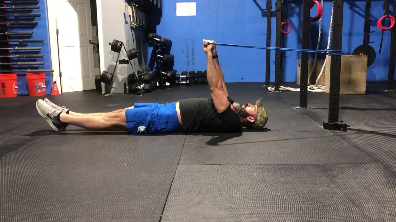 Banded Straight Leg Raise - YouTube