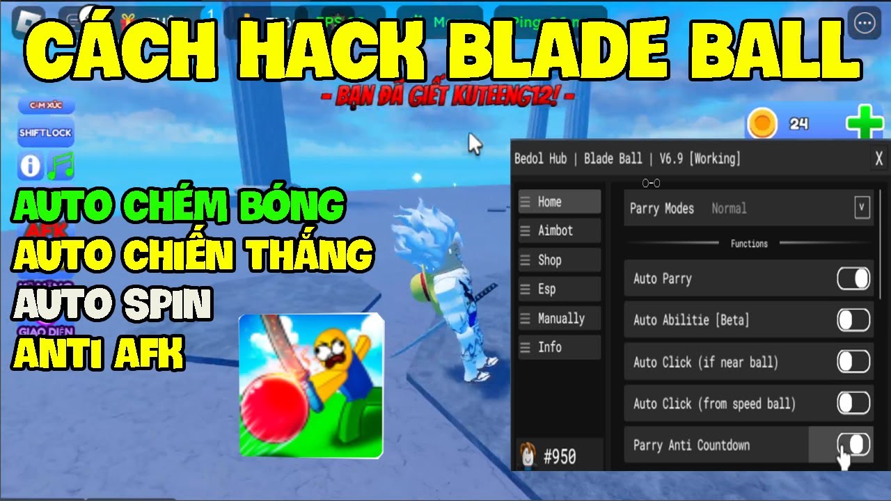 Cách Hack Blade Ball Trên Điện Thoại Auto Chém Bóng, Aimbot, ESP Không ...
