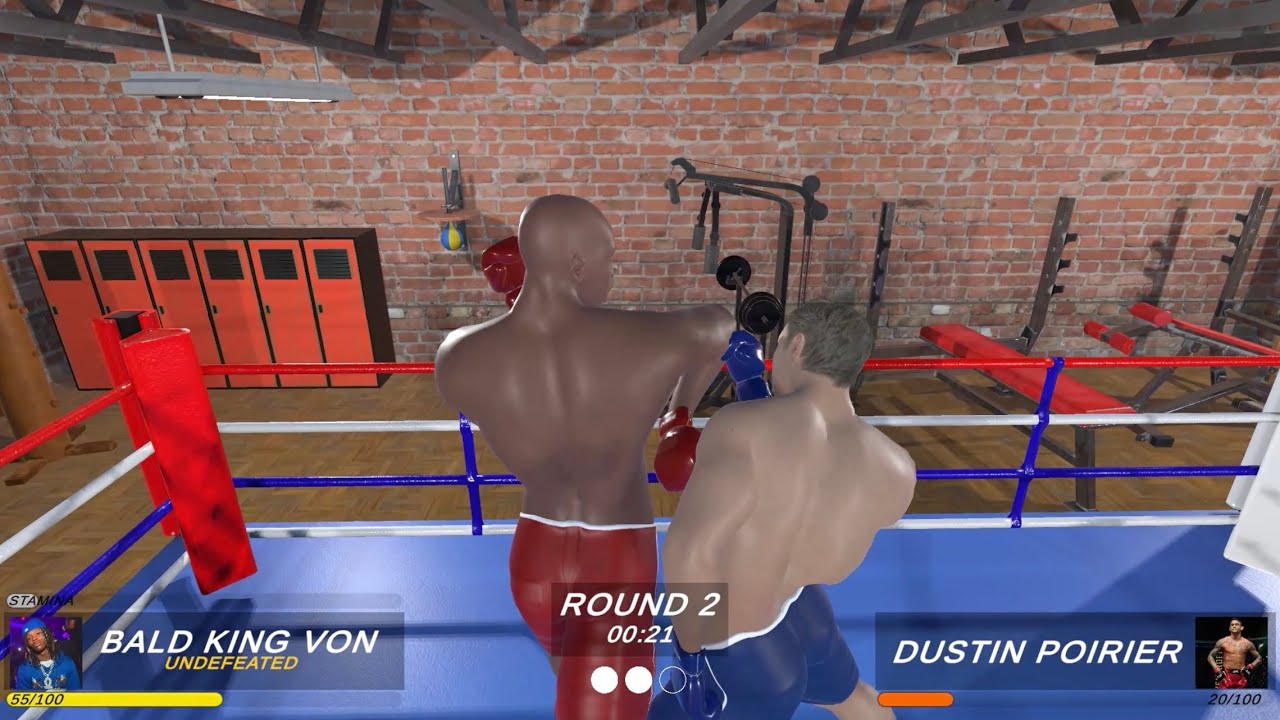 Bald King Von vs. Dustin Poirier boxing match | Multiplayer boxing game ...
