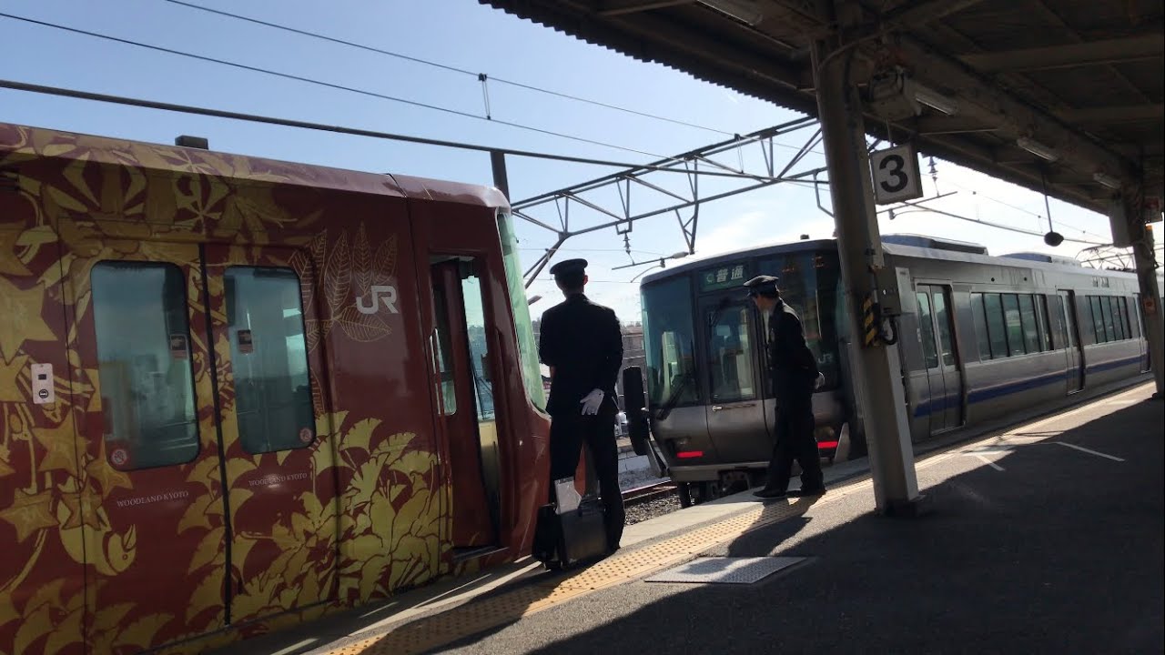 【関空快速＋森の京都QRトレイン、1日1本の分割運用に‼️】223系2500番台（R54編成）＋6000番台（R02編成）C普通柘植行き 貴 ...