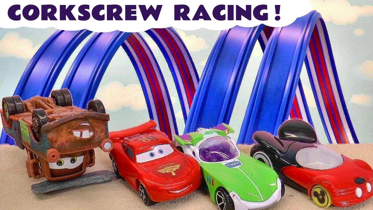 Fun Toy Cars Corkscrew Racing With The Funlings - YouTube