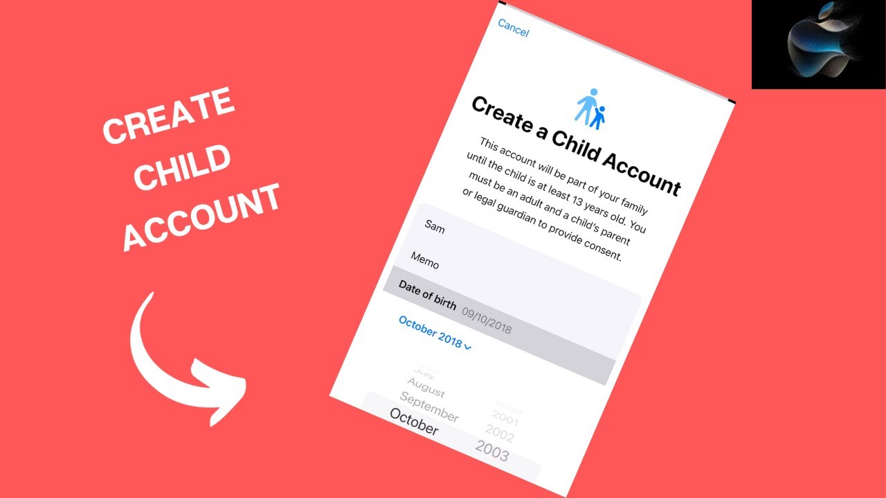How to Create Child Account on iPhone 15 and iPhone 15 Pro Max - YouTube