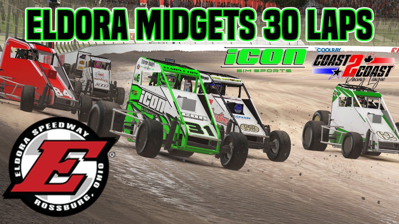 iRacing Midgets @ Eldora Speedway - Coast2Coast Racing League - Two ...