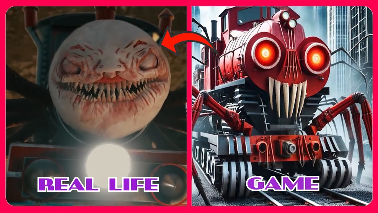 Choo Choo Charles Monster In Real Life | All Eat Monster | Guess The ...