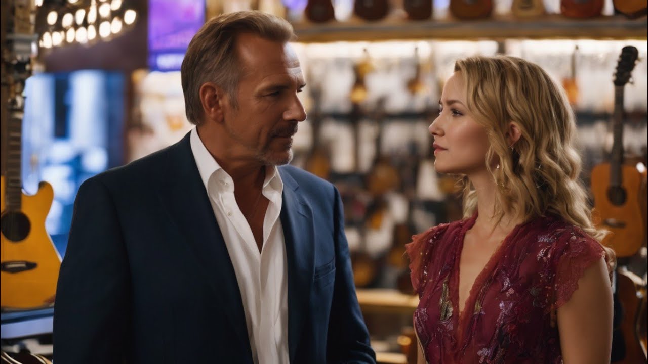 Kevin Costner spotted buying pricey guitar as rumors swirl over Jewel romance - YouTube