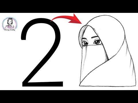 How to Draw Hijab Girl Drawing Easy Step by Step | Muslim Girl Drawing | Girl Drawing for Beginners