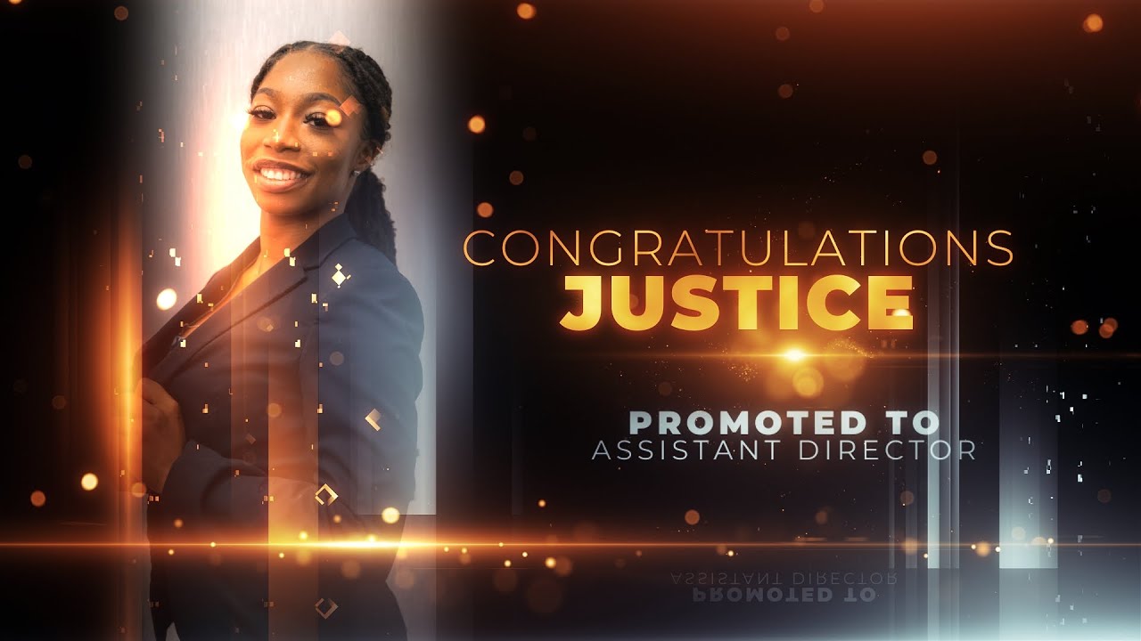 Congratulations on Your Promotion Justice!! Assistant Director ...