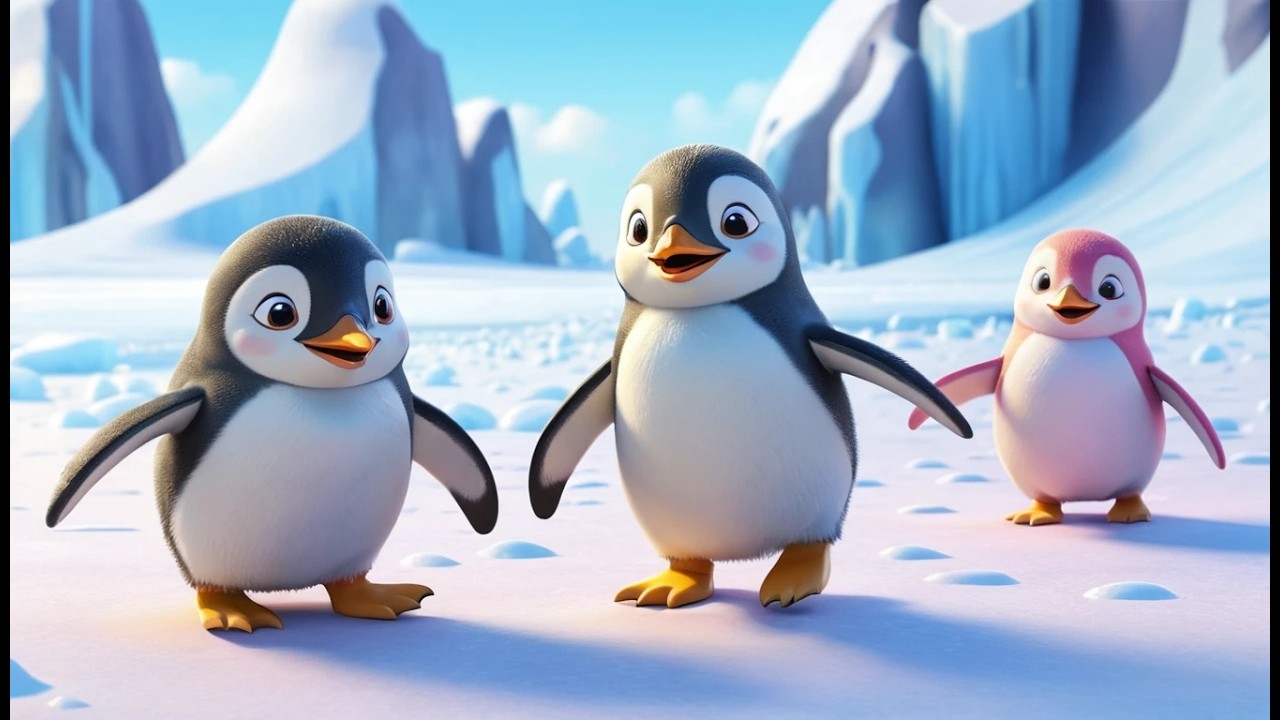Three Little Toy Penguins Waddle Waddle Waddle | Fun Counting Song ...