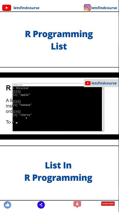 R Programming List List In R Programming Rprogramming Youtube 2455