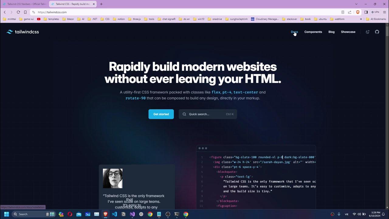 integrated tailwind | blazor server | asp net core | tailwindcss 💨 - YouTube