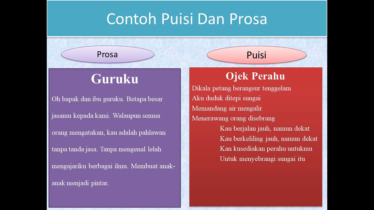 PUISI & PROSA (KELAS 6 SD) - YouTube