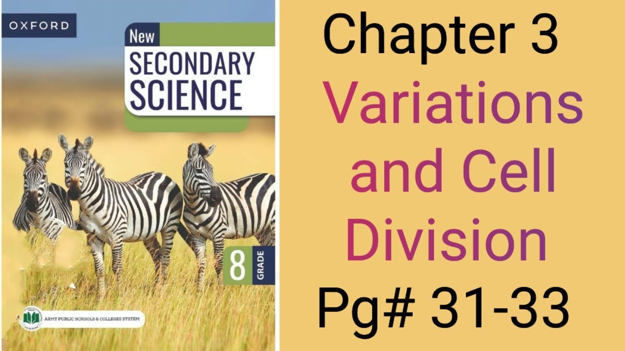 Variations and Cell Division chapter 3 class 8 secondary Science pg# 31 ...