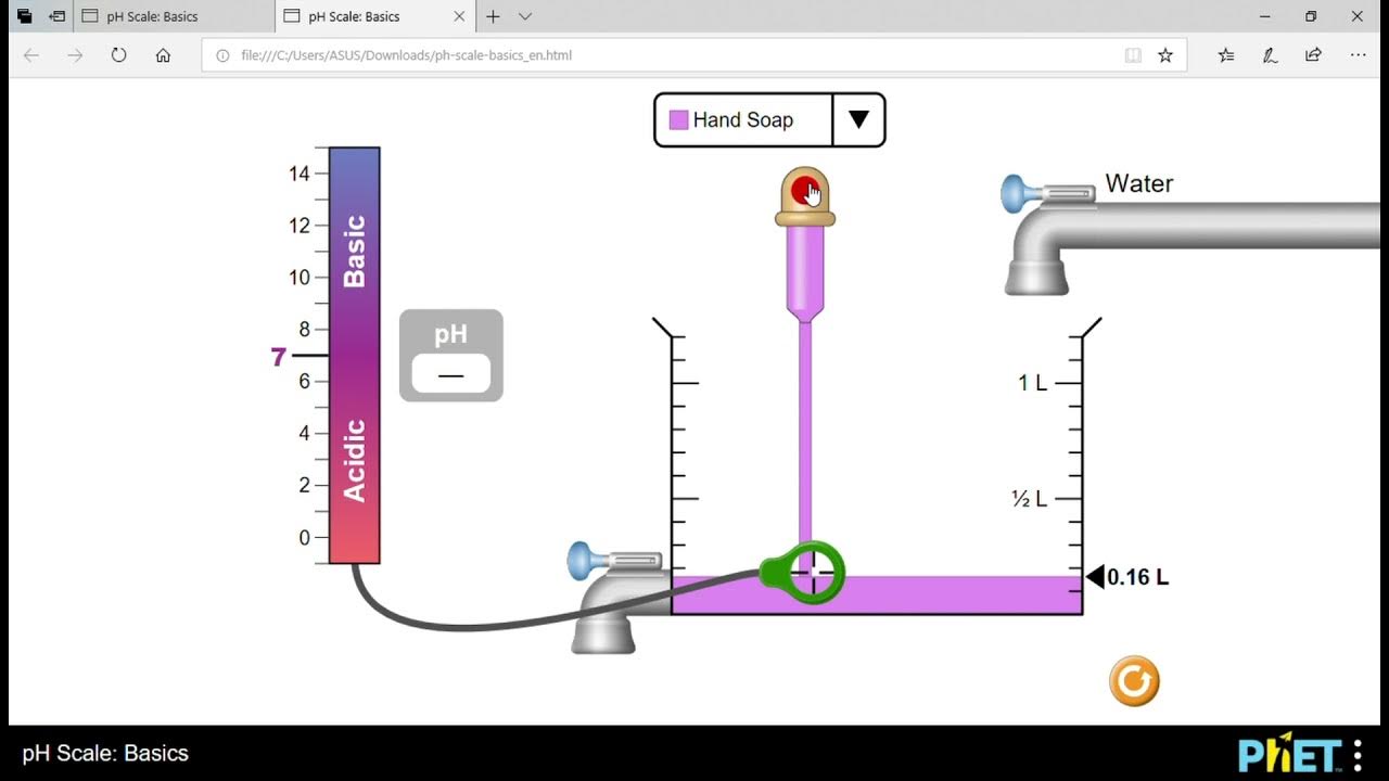 Virtual Laboratory - pH Scale ( PHET ) - YouTube