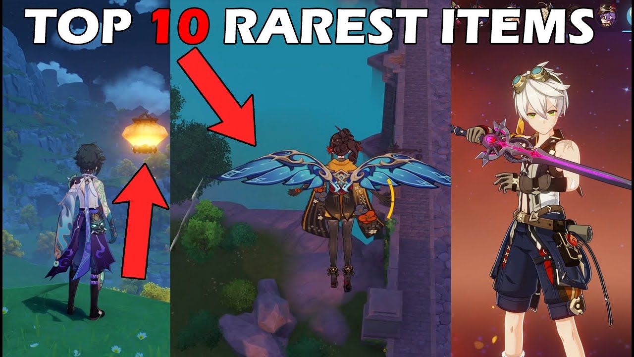 TOP 10 RAREST ITEMS IN GENSHIN IMPACT | Genshin impact - YouTube