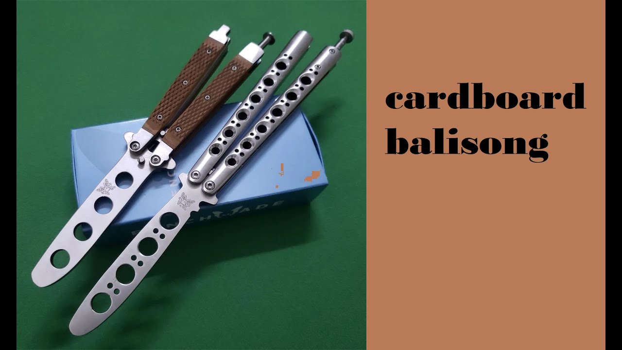 how to make a cardboard balisong EASY - YouTube