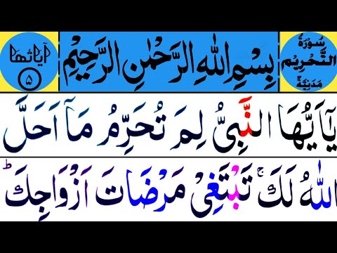 Surah At-Tahreem Verses || surah At Tahrim recitation || Surah tahreem ...