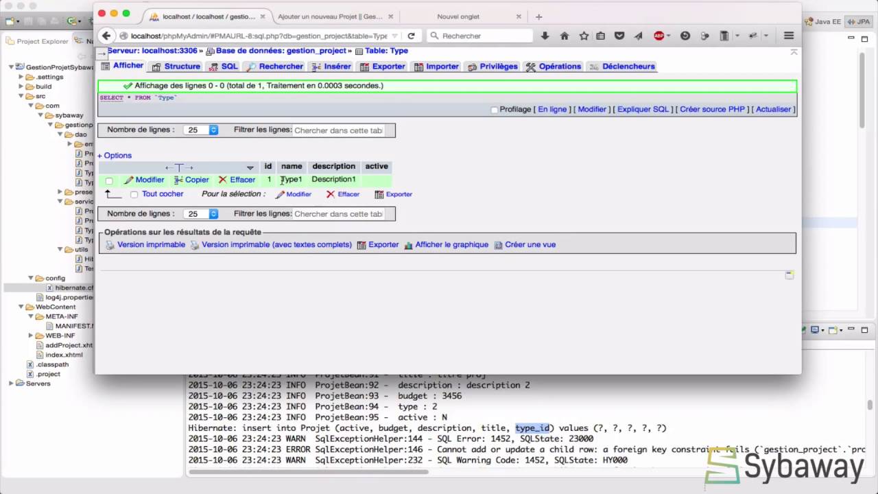 Tutoriel Hibernate Et Jsf 87 Opération Ajouter Parti 3 Youtube