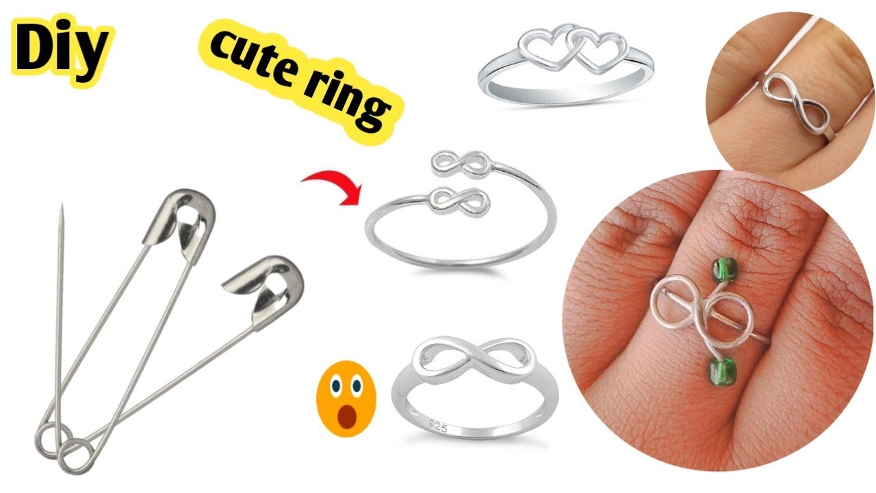 Diy homemade unique design ring 😍🥰/how to make ring at home with safety ...