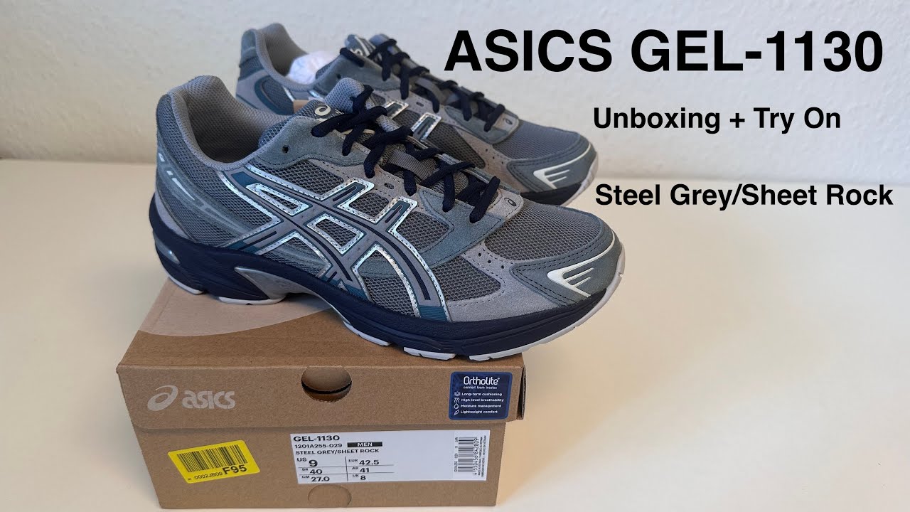 ASICS GEL-1130 STEEL GREY SHEET ROCK | Unboxing + Try On | 4k | Sneaker ...