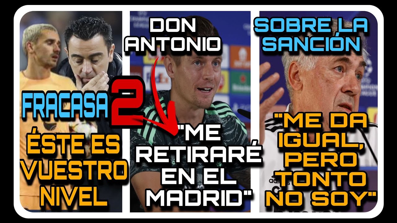 ¡RIDÍCULO ATLÉTICO Y CULÉ! / KROOS SE RETIRARÁ EN EL MADRID / ANCELOTTI ...