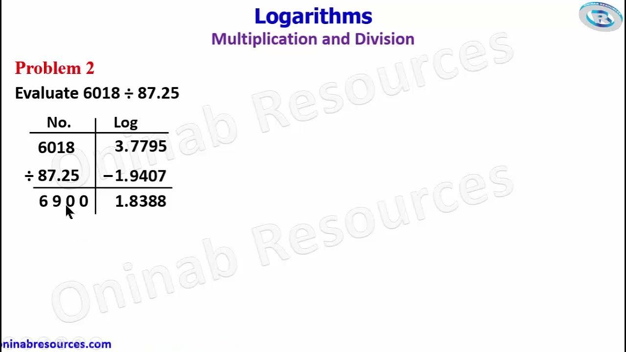 Logarithms: Multiplication and Division - YouTube