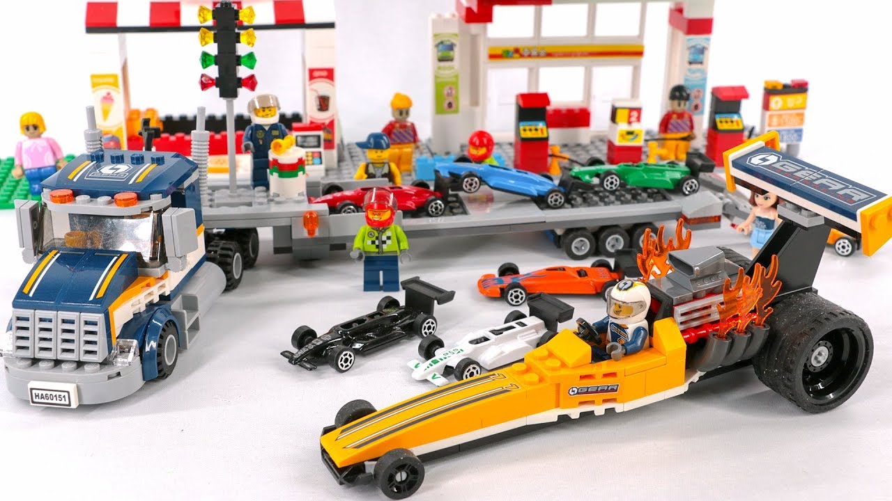 LEGO Racing Car Truck & Mini Racing Car for Kids 레고 레이싱카 견인트럭 미니 레이싱 ...