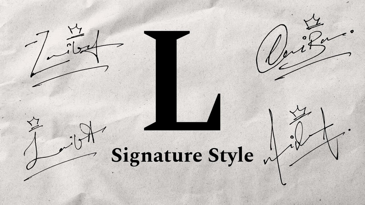 L Signature Style | Signature for L | Signature for Alphabet L ...