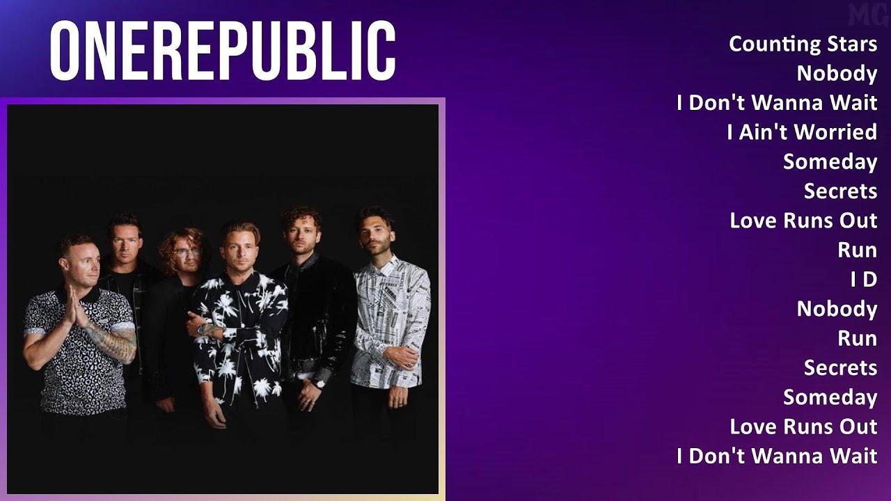 OneRepublic 2025 MIX Top Hits - Counting Stars, Nobody, I Don't Wanna ...