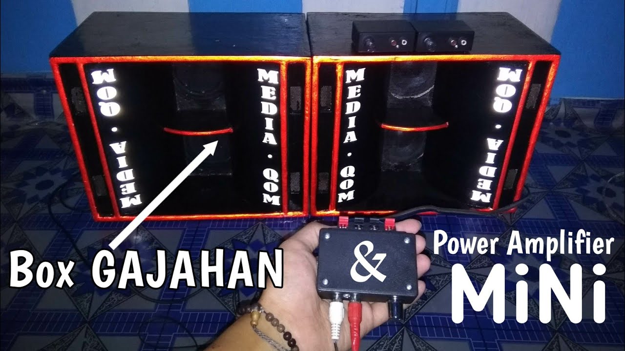 Cek Sound & Review Box Gajahan pakai Power Amplifier Mini - YouTube