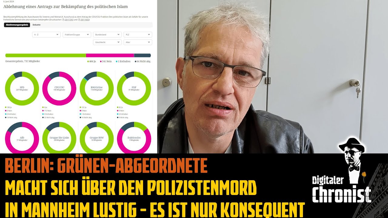 Grünen-Abgeordnete macht sich über den Polizistenmord in Mannheim ...