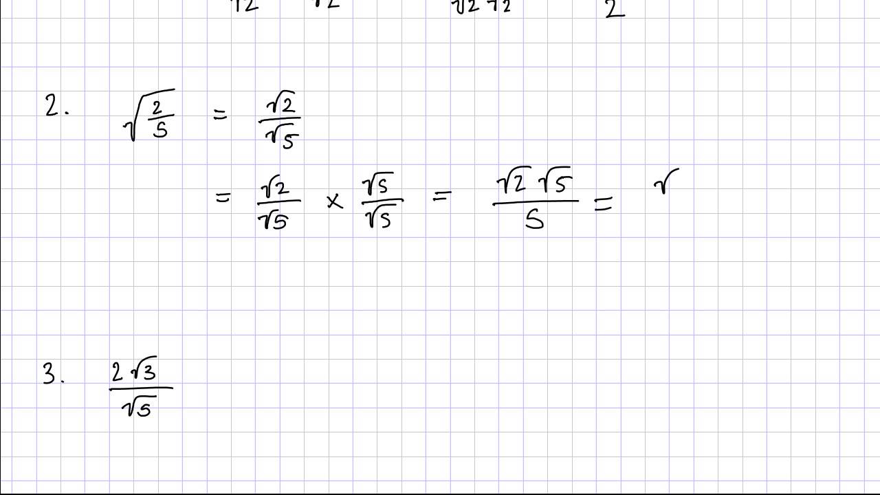 Rationalising the denominator - YouTube