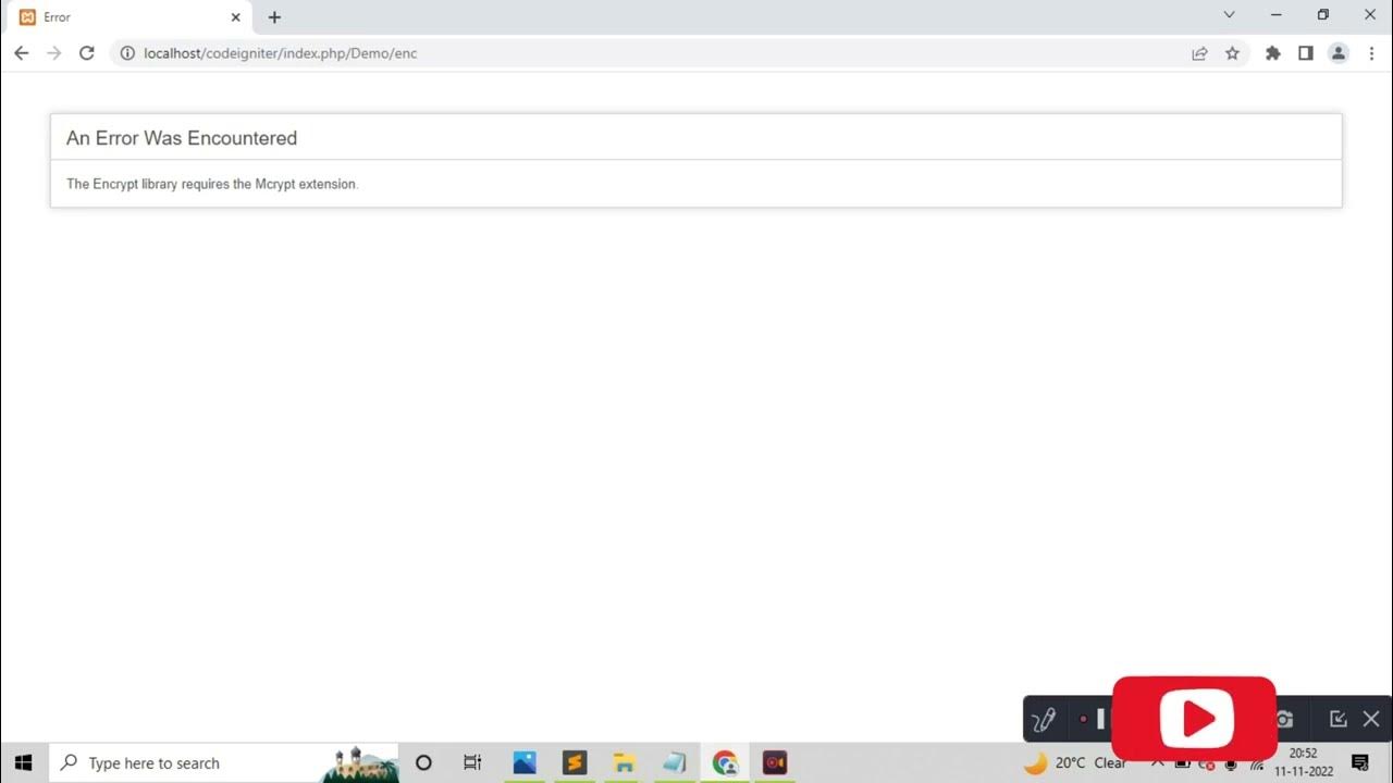 The Encrypt Library Requires The Mcrypt Extension In Codeigniter Codeigniter