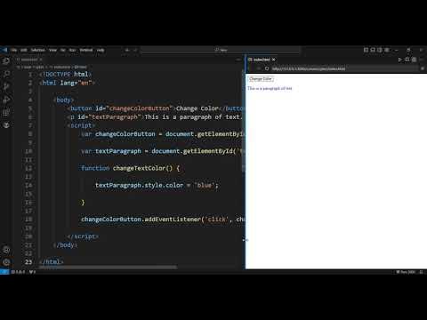 JavaScript HTML DOM - YouTube