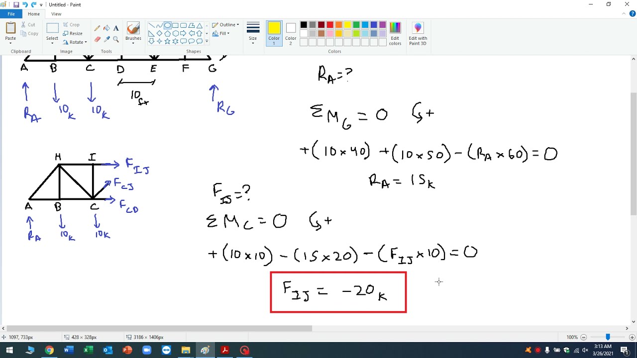 PE Exam Civil Method of Sections For Truss Analysis | AM Breadth Structural Review - YouTube