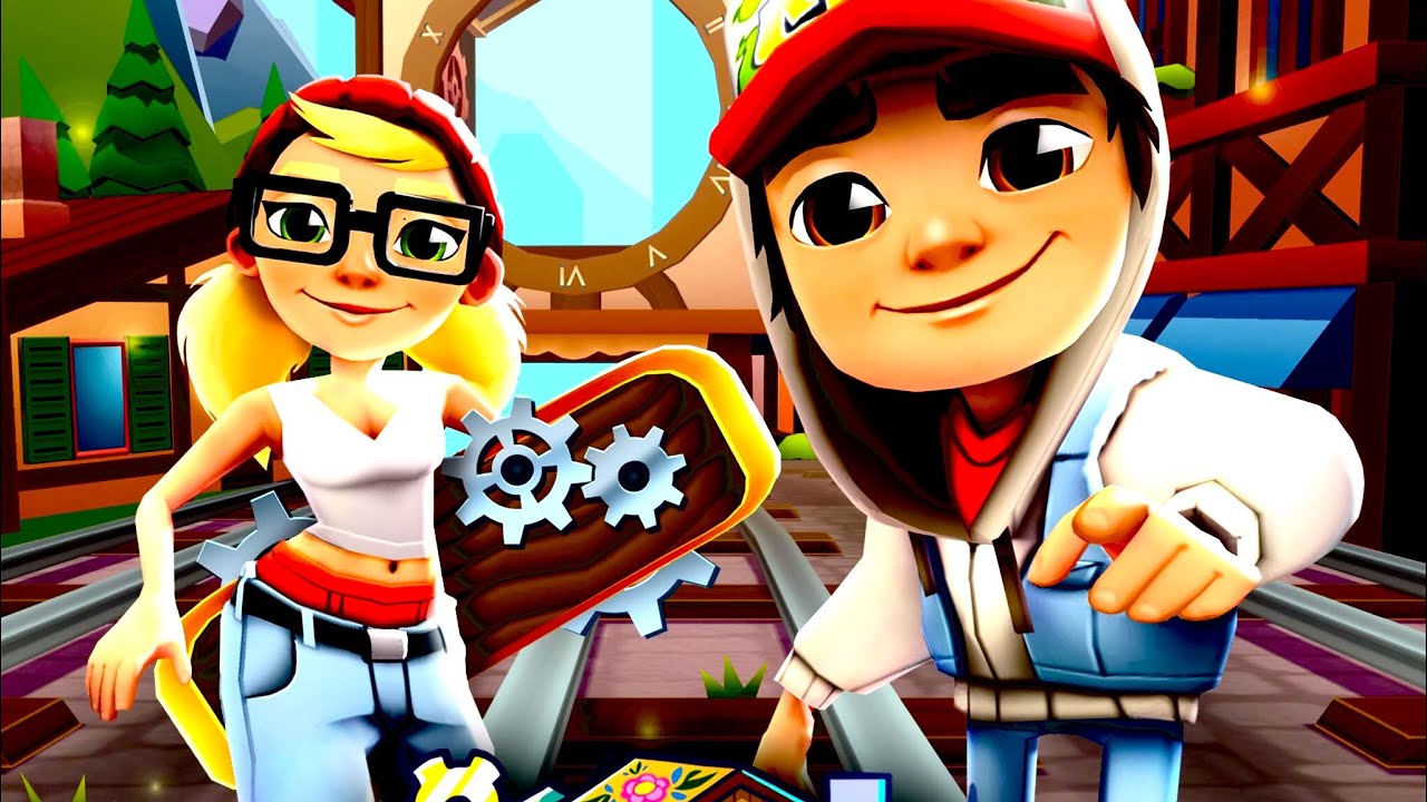 Subway Surfers-Jake &Gift go run away and gameplay - YouTube