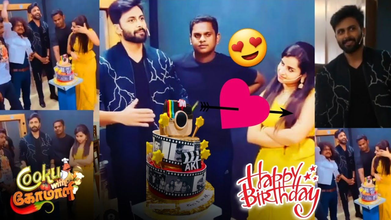 Cook with Comali Team Surprise for Ashwin |Ashwin Birthday Celebration ...