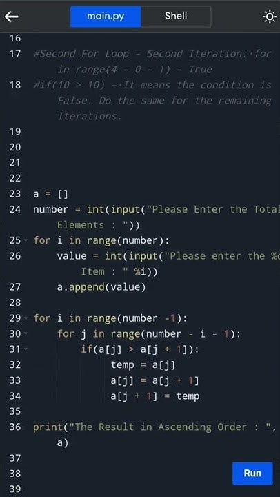Python 187bubble Sort Using For Loop Shorts Coding Pythonforbeginners Pythonprogramming