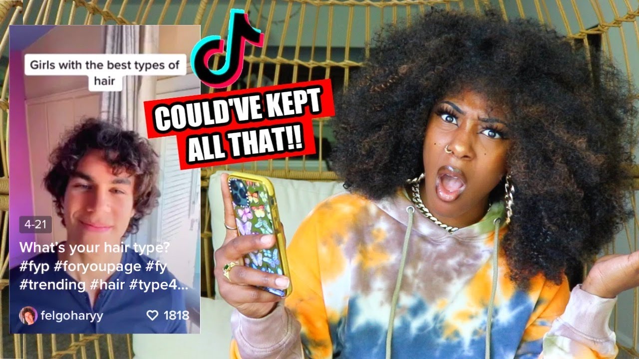 REACTING TO TYPE 4 HAIR TIK TOK VIDEOS... BOY BYE!!🙄💀 - YouTube