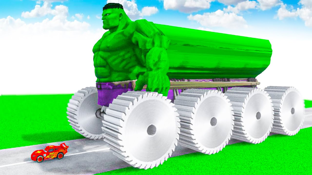 McQueen Transforming to GIANT HULK SAW BIGFOOT in Teardown! - YouTube