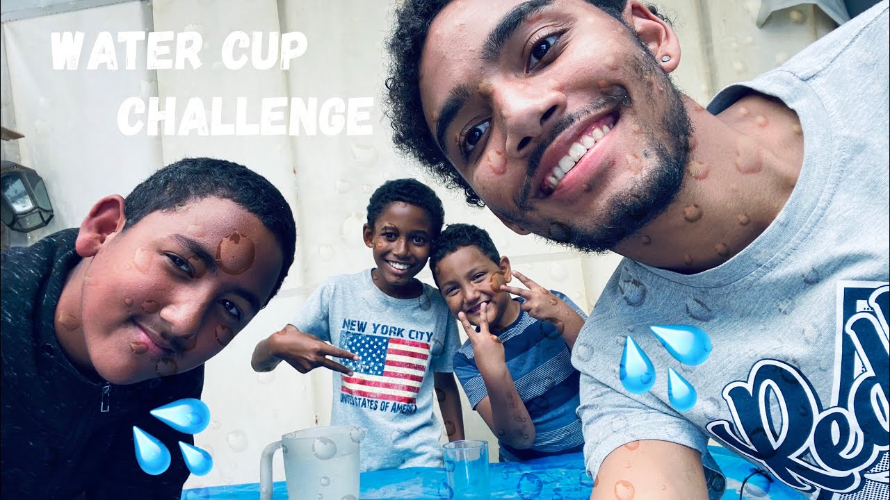 WE SOAKED HIM 💦 *WATER CUP CHALLENGE* - YouTube