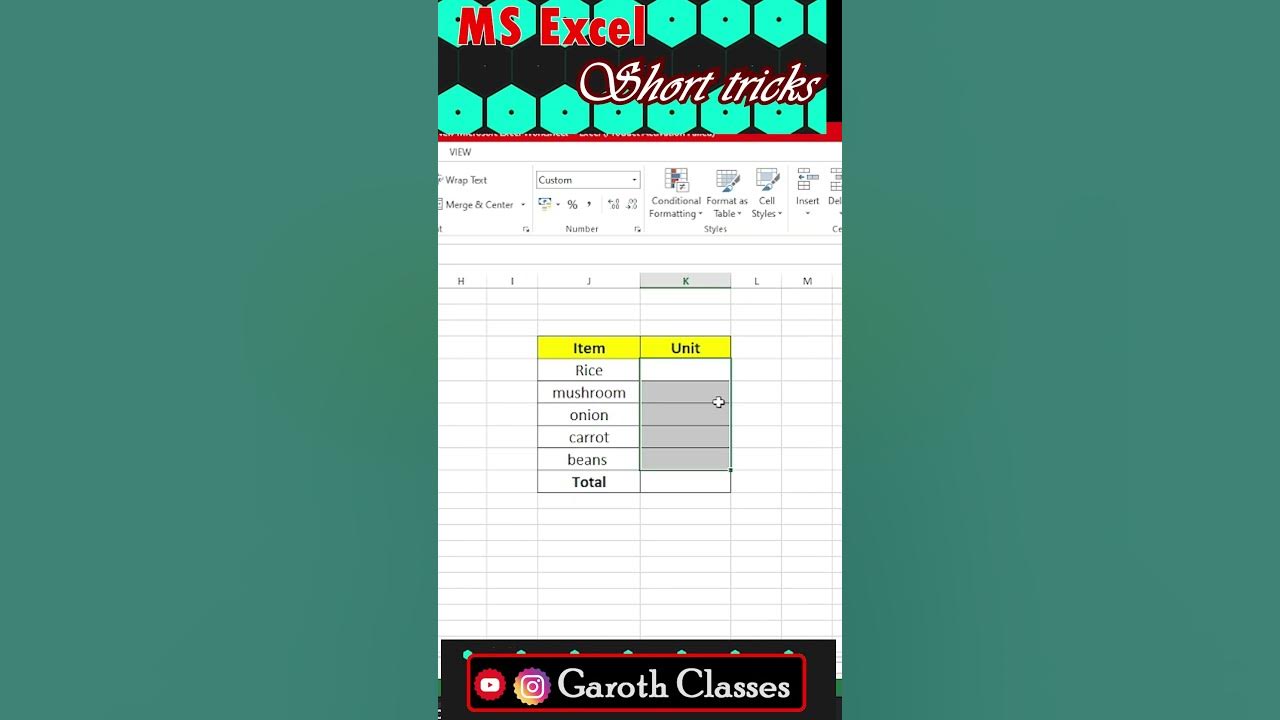 Ms Excel Short Trick And Tips Computertricks Msoffice Msexcel Youtube